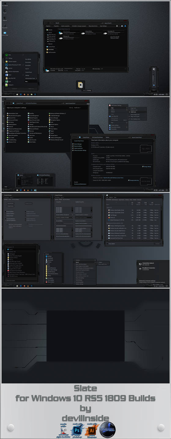 Slate for Windows 10 - SkinPack
