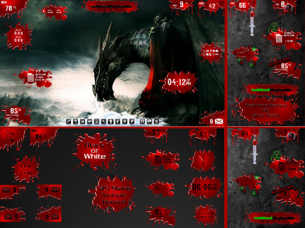 Ravenous Desktop for Rainmeter - SkinPack