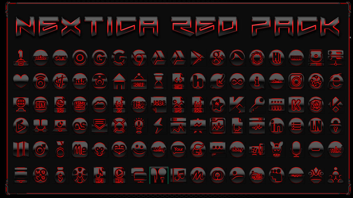 Nextica Red Icons - SkinPack