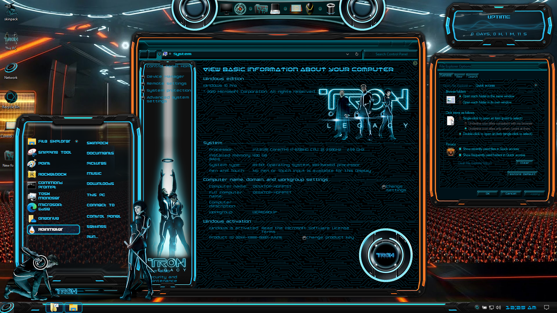 TRON Legacy Premium SkinPack for Windows 10 - Skin Pack Theme for ...