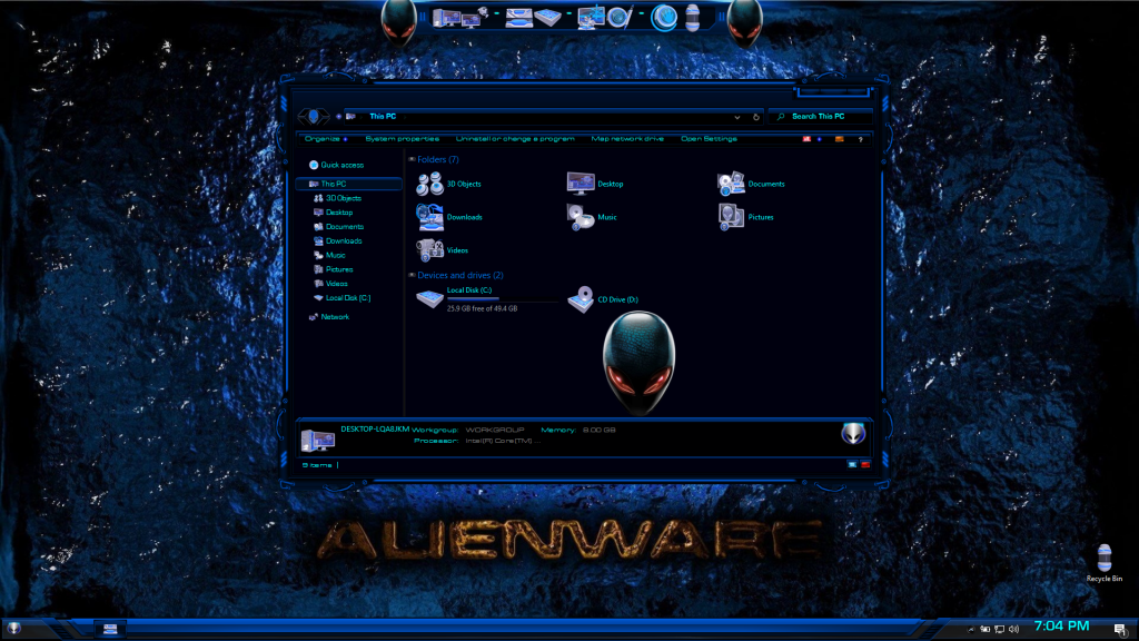 Alienware Blue Premium Skin Pack - SkinPack