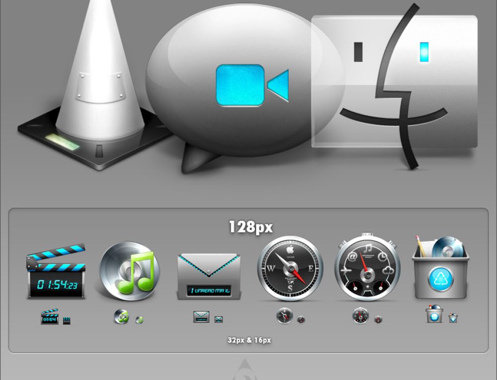 Blue Windows 11 Icons - Skin Pack for Windows 11 and 10