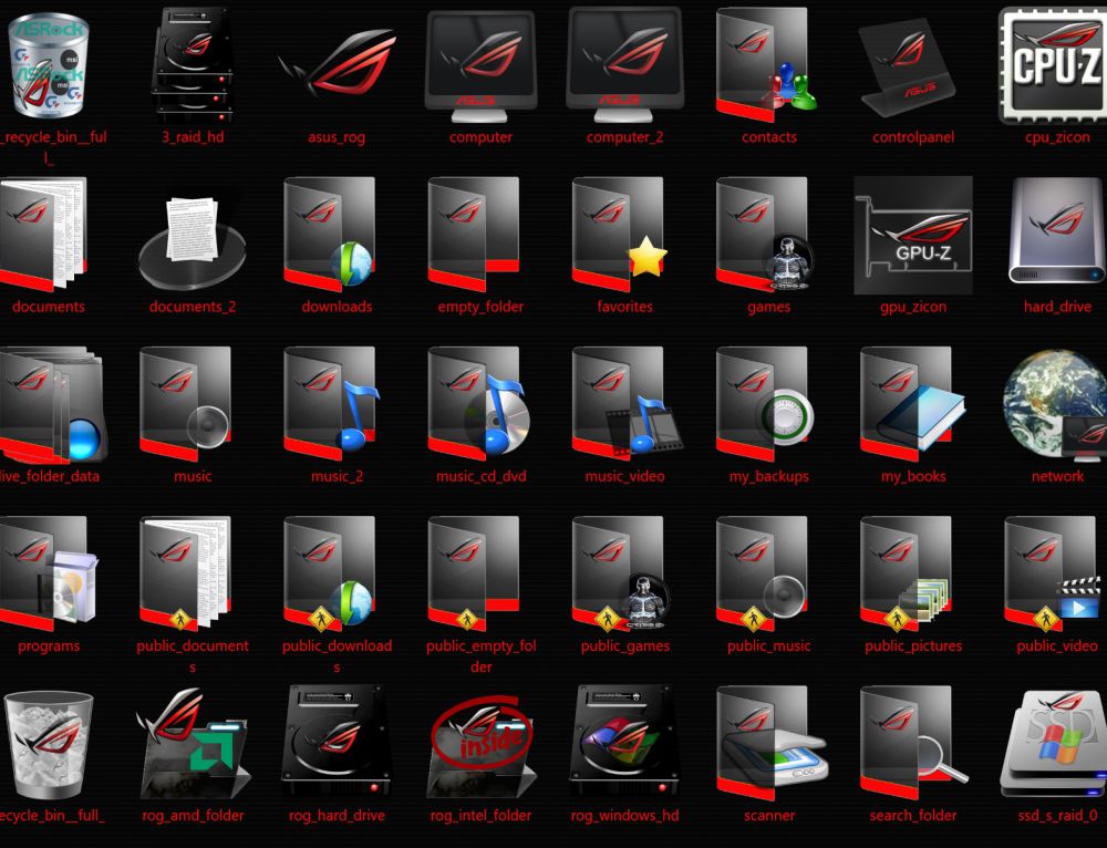 MSI Dragon Red IconPack 7TSP - Skin Pack for Windows 11 and 10