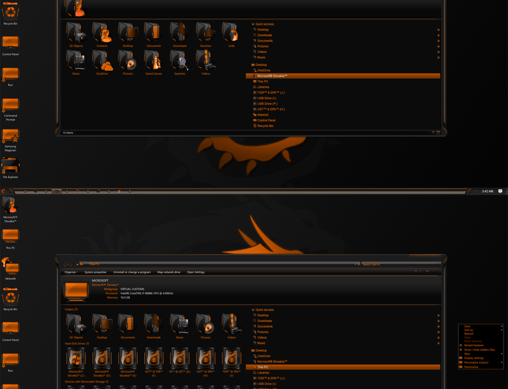 Shadow Digital Blue v1 IconPack 7TSP - Skin Pack for Windows 11 and 10