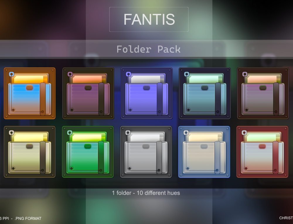 Shiny Smooth Folders Icons - Skin Pack for Windows 11 and 10