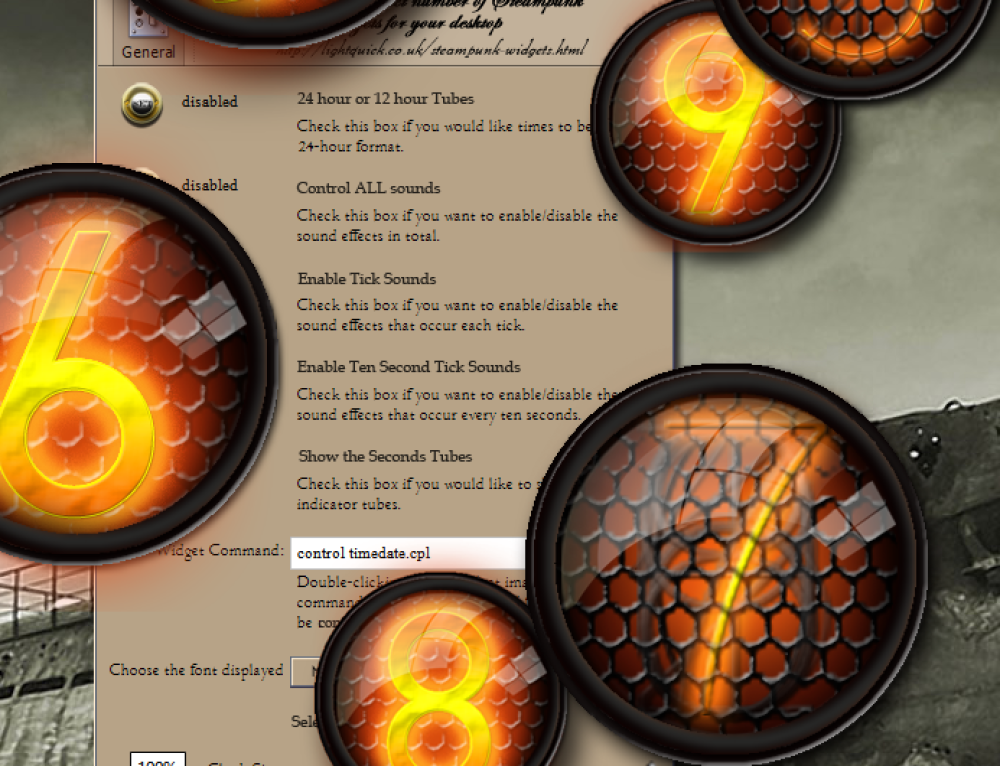 Steampunk Orrery and Clock for Xwidget - Skin Pack for Windows 11 and 10