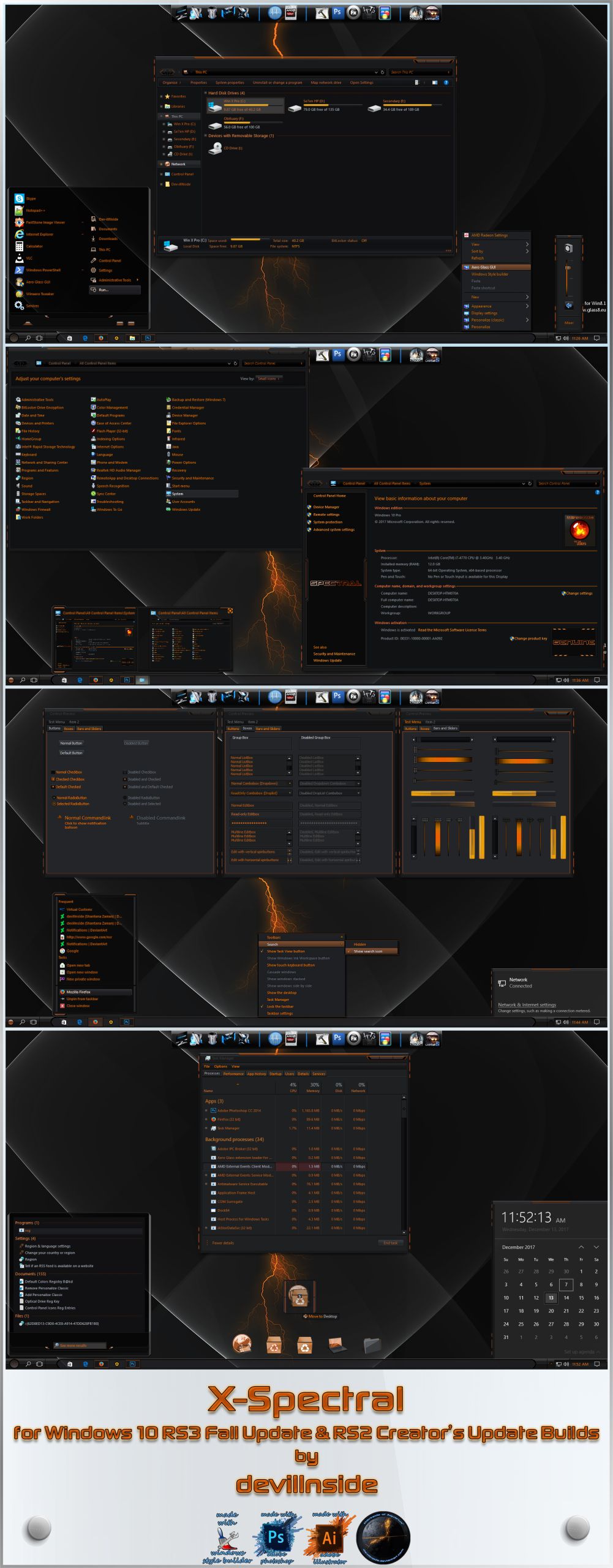 X-Spectral for Windows 10 - SkinPack
