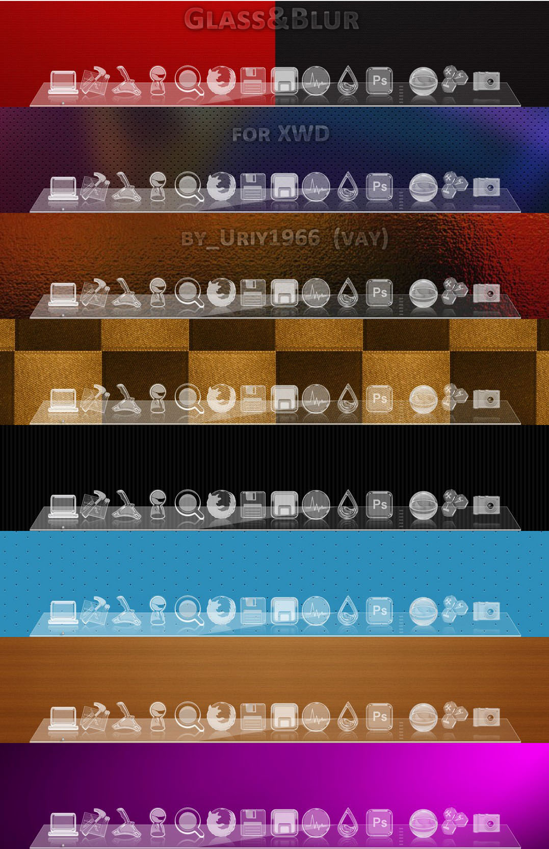 Glass and Blur for Xwidget - SkinPack