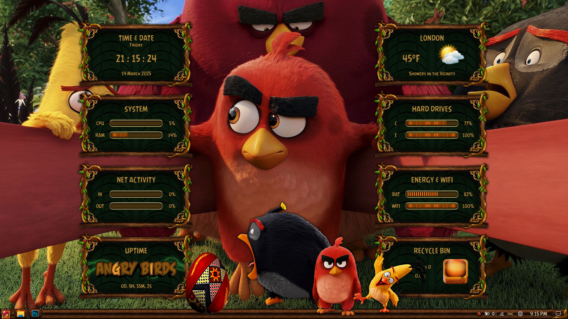 ANGRY BIRDS Premium SkinPack for WindowBlinds - SkinPack