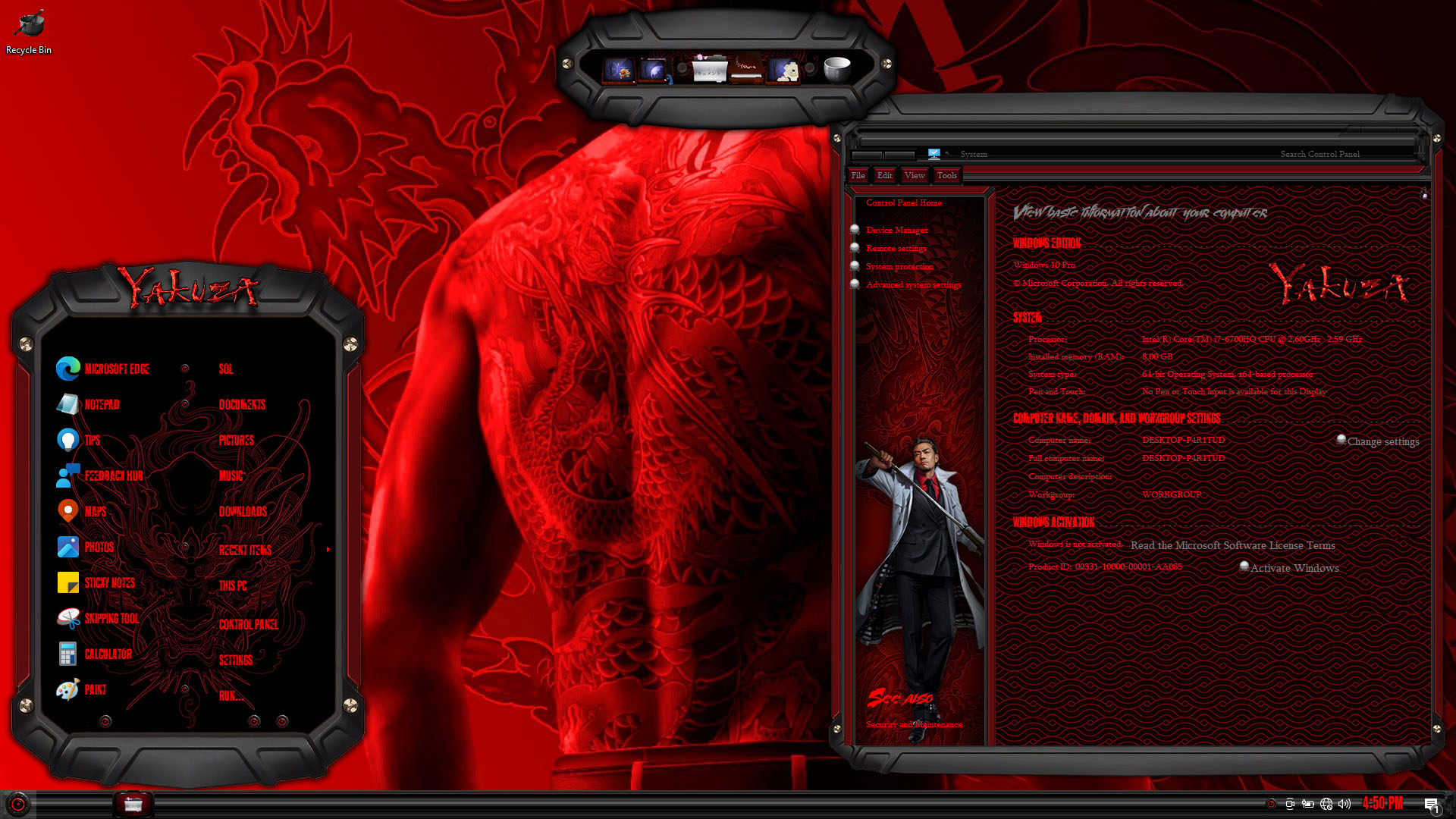 YAKUZA Premium SkinPack for Windows 11 and 10 - SkinPack