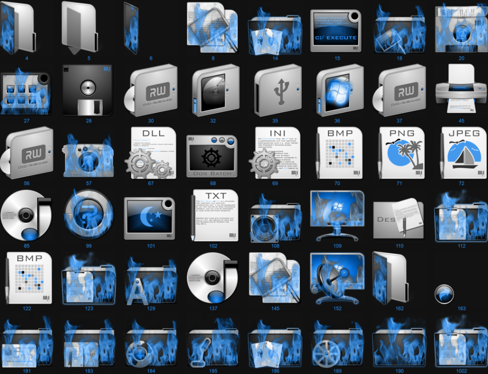 SkinPackTheme for WindowsBlue Muse IconPack 7TSP