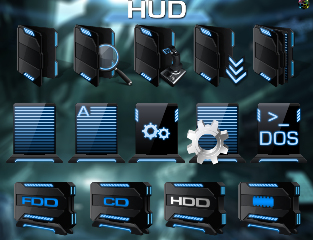 SkinPackTheme for WindowsHUD Red IconPack 7TSP