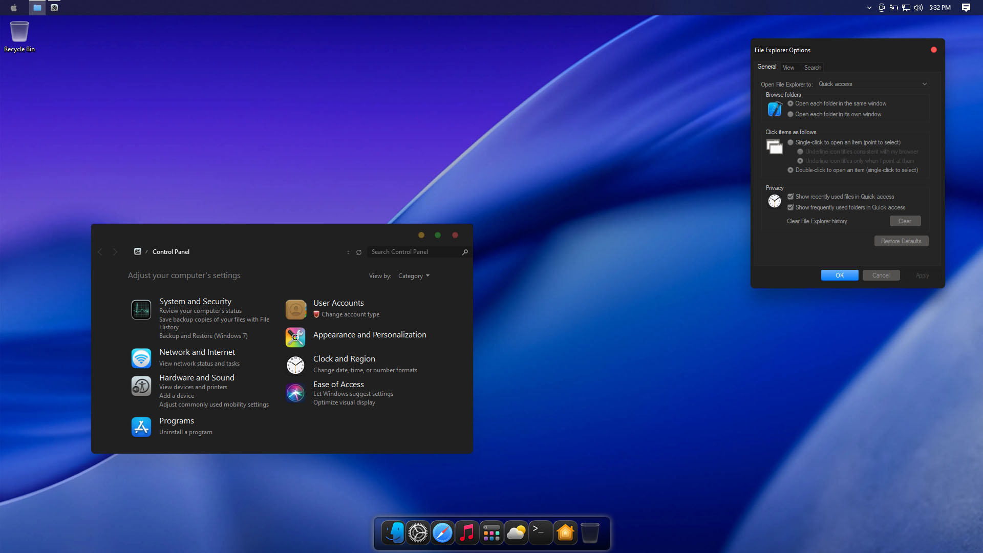 macOS 26 Tahoe Dark SkinPack for Windows 11 and 10 - SkinPack