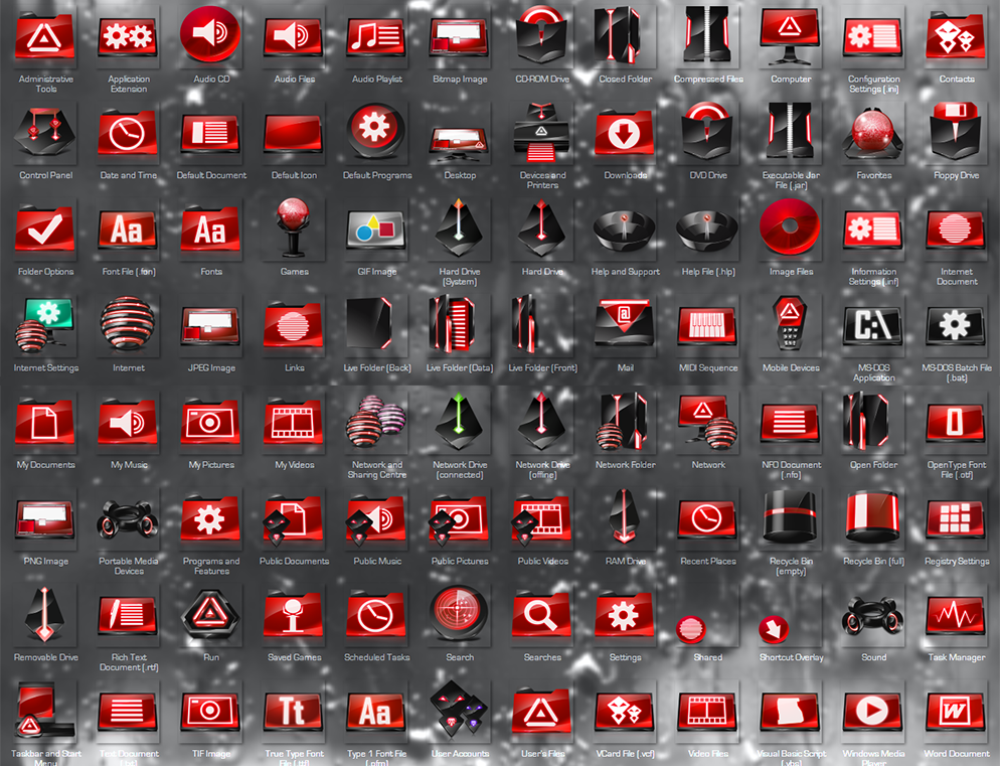 Windows 11 Dark Folder Icons - SkinPack