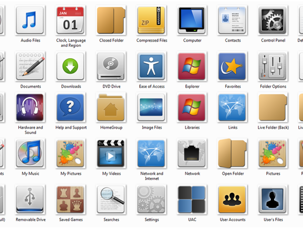 Windows 11 Dark Folder Icons - SkinPack