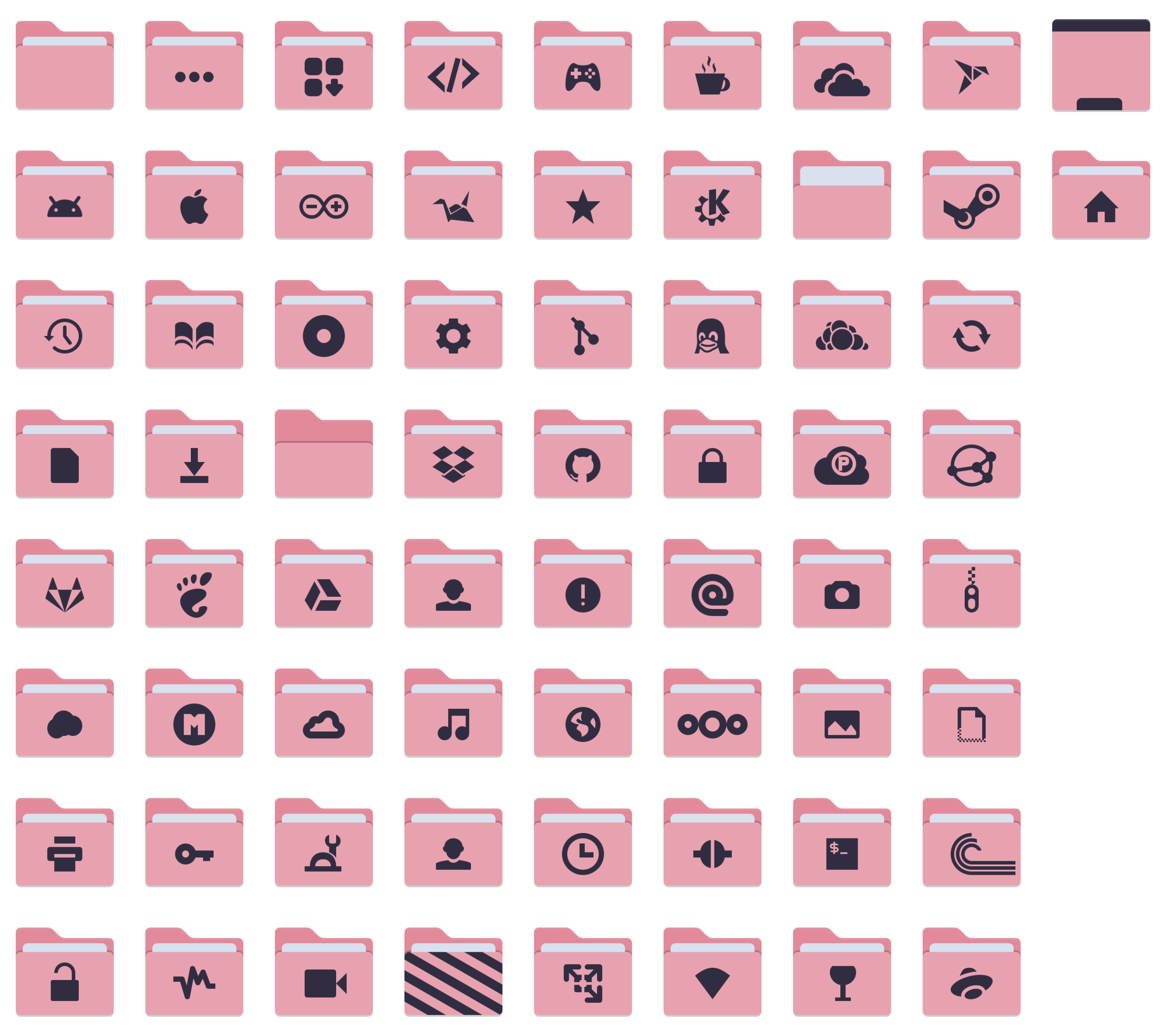 Catppuccin Maroon IconPack 7TSP - SkinPack