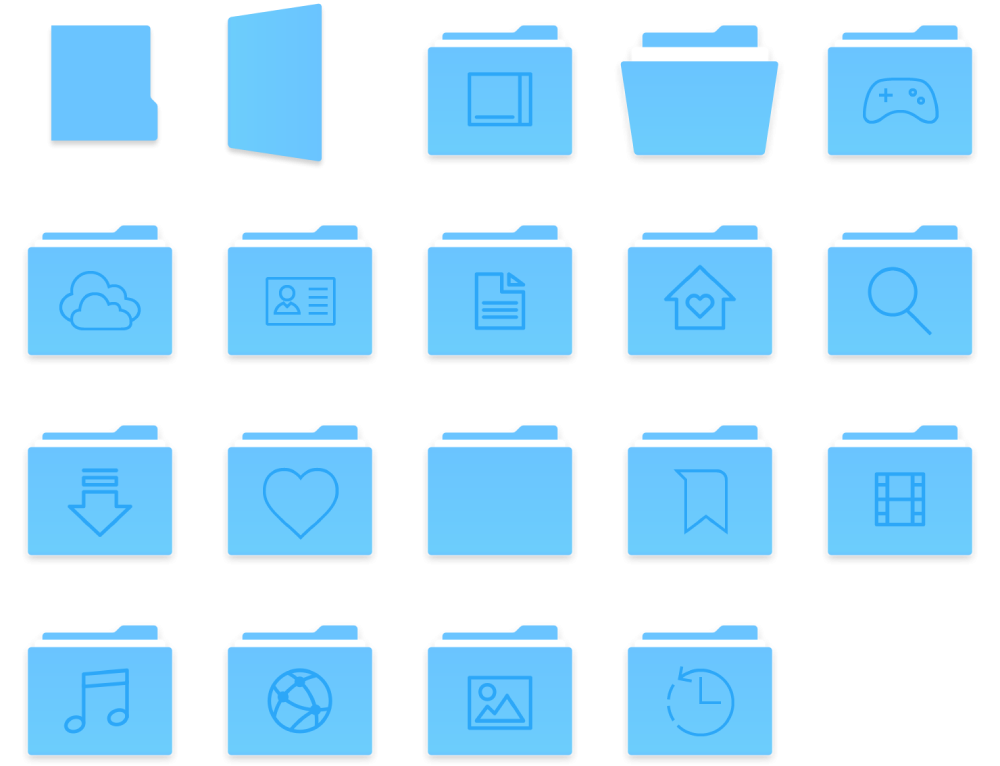 Windows 11 Dark Folder Icons - SkinPack