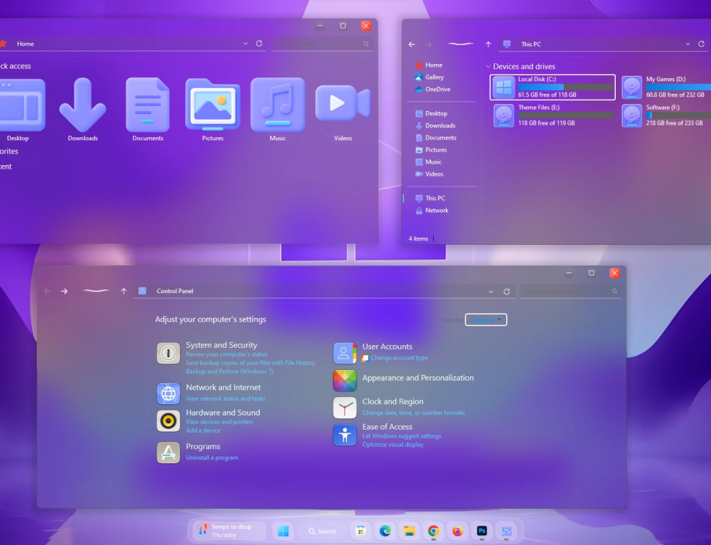 Windows 11 Dark Folder Icons - SkinPack