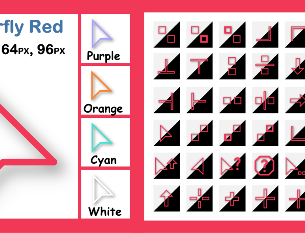 MacOS Pixel Light Cursor Pack - SkinPack