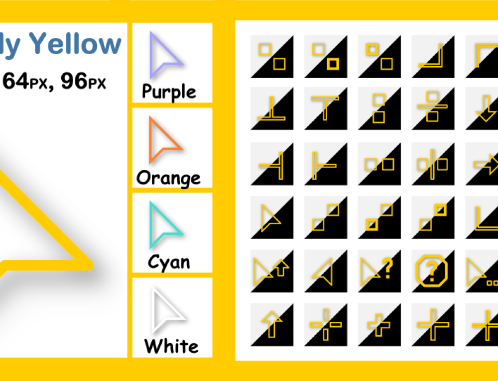 MacOS Pixel Light Cursor Pack - SkinPack