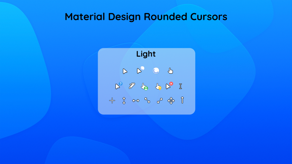Material Design Rounded Light Cursor Pack - SkinPack