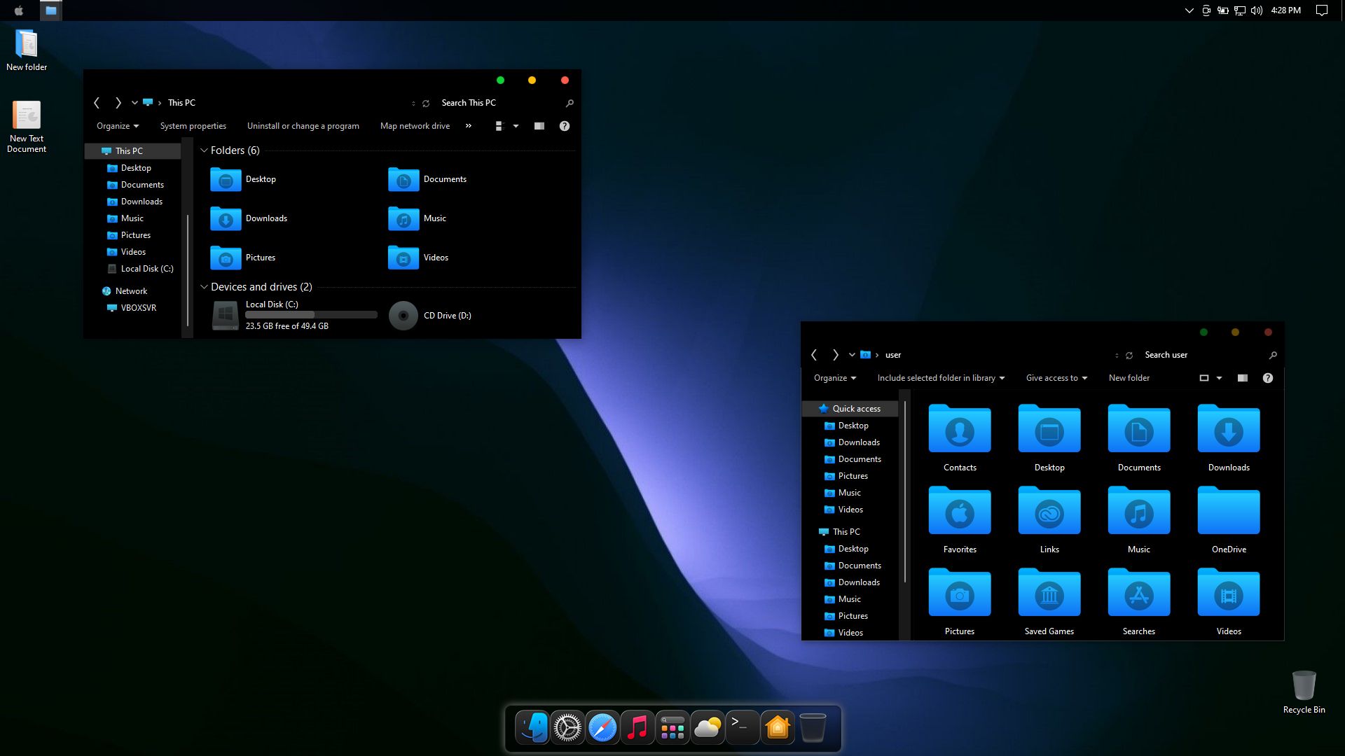 macOS Full Dark SkinPack for Windows 11 and 10 - SkinPack