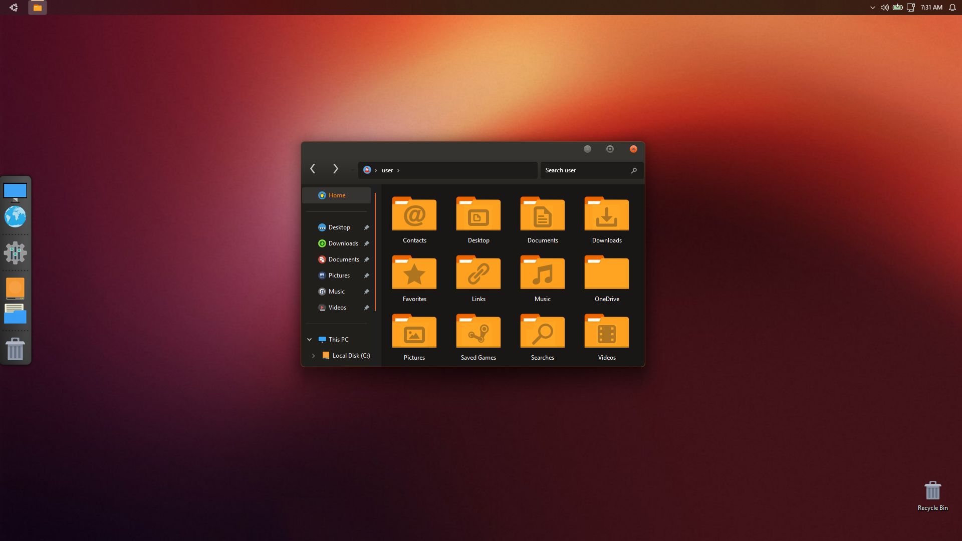Ubuntu Dark SkinPack for Windows 11 - SkinPack