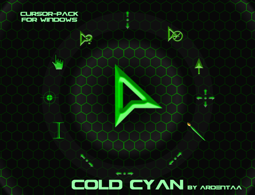 Night Diamond Emerald Green v3.0 Cursor Pack - SkinPack
